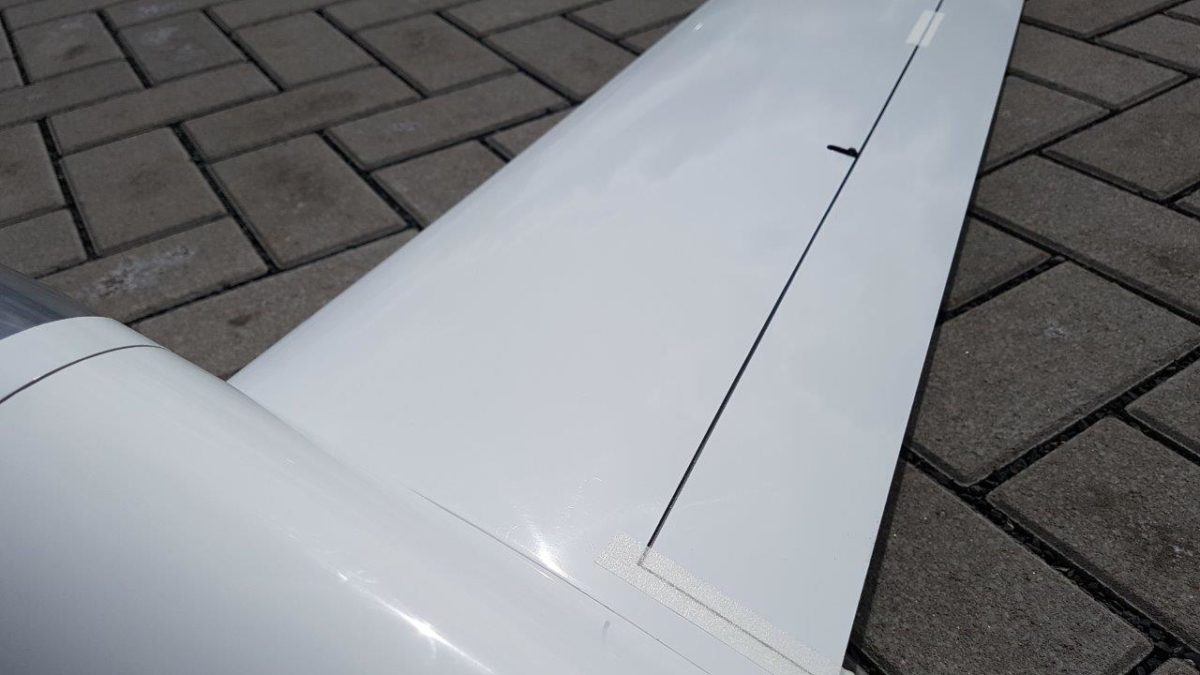 DUO DISCUS carbon 4,44 m (4,62m), weiß/grau mit 90er Klappimpeller ...